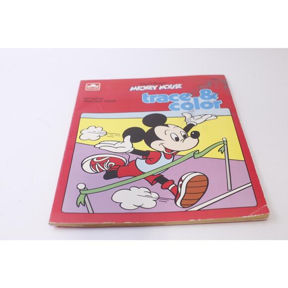 Jewelry | Mickey Mouse Trace Color Book Golden Disney Cartoon ...